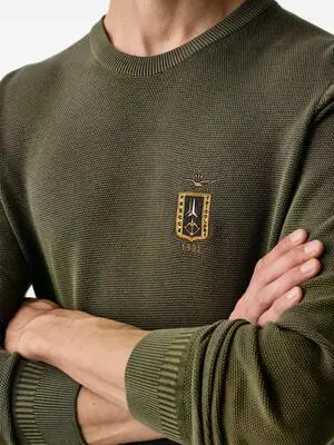 AERONAUTICA MILITARE Logo-patch Waffle-knit Sweater