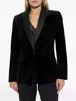 Balmain Velvet Shawl-lapel Blazer