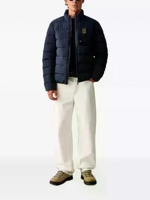 AERONAUTICA MILITARE Quilted Embroidered Jacket - Blue