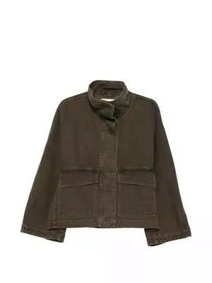 Christian Wijnants High-neck Denim Jacket - Green
