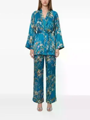 FORTE_FORTE Floral-print Belted Jacket