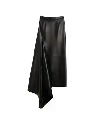 Givenchy Slashed Long Skirt In Leather