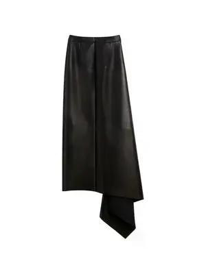 Givenchy Slashed Long Skirt In Leather