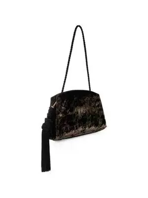 LIFFNER Tassel Velvet Shoulder Bag