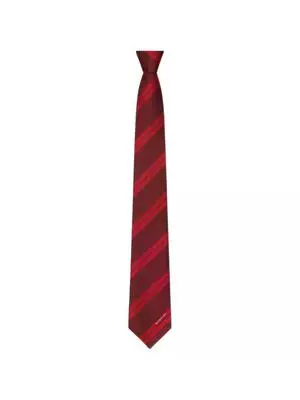 Givenchy Double Stripes Tie In Silk Gros Grain - Red