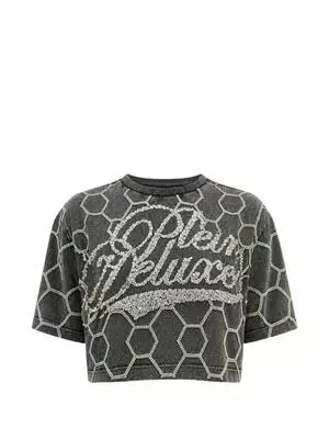 Philipp Plein Cropped T-shirt Plein Deluxe Crystal