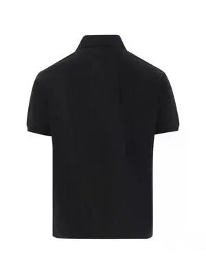 Emporio Armani Textured Polo Shirt - Black