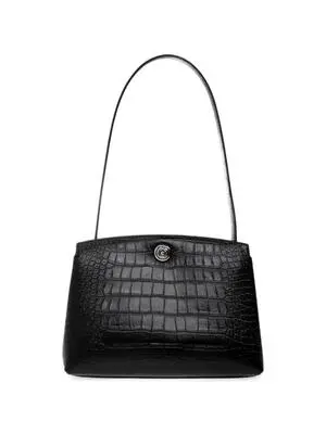 LIFFNER Pushlock Croc-effect Clutch Bag