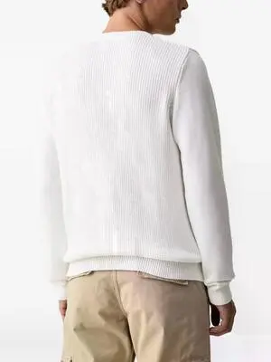 AERONAUTICA MILITARE Logo-embroidered Ribbed-knit Sweater