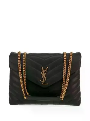 Saint Laurent 2020s Medium Loulou Shoulder Bag - Black