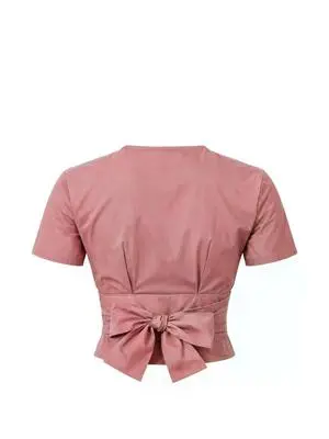 Patrizia Pepe Zip-up Bow-detail Top