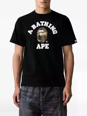 A BATHING APE College Camo-print T-shirt - Black