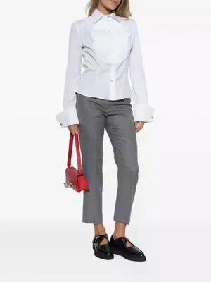 Alexander McQueen Striped Bib-front Shirt