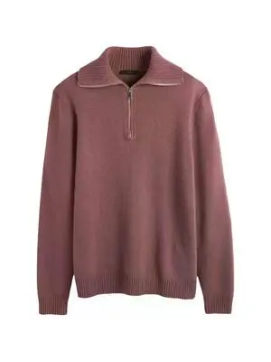 SLOWEAR Half-zip Cashmere Sweater - Red