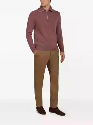 SLOWEAR Half-zip Cashmere Sweater - Red