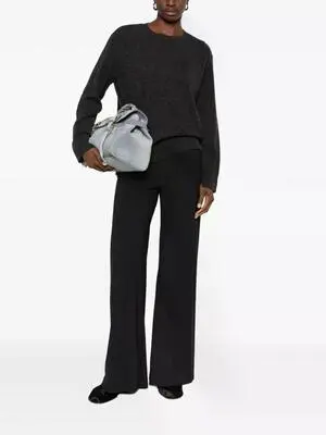 High Be-side Wide-leg Tailored Trousers - Black
