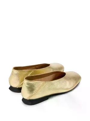 Camper Casi Myra Leather Ballet Flats - Gold