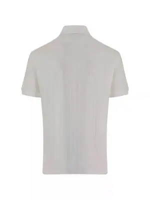 Emporio Armani Textured-knit Polo Shirt - White