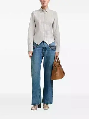 MAISON MARGIELA Paisley-panelled Straight-leg Jeans