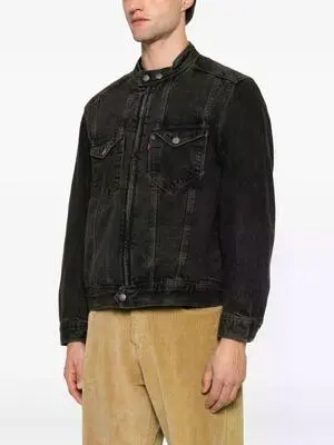 LEVI'S Faded-effect Band-collar Jacket