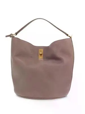Celine 2020s 16 Leather Bucket Bag - Grey