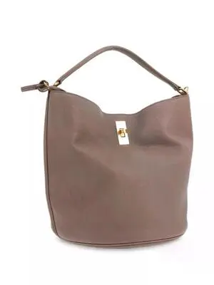 Celine 2020s 16 Leather Bucket Bag - Grey