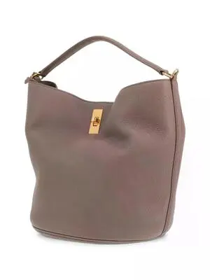 Celine 2020s 16 Leather Bucket Bag - Grey