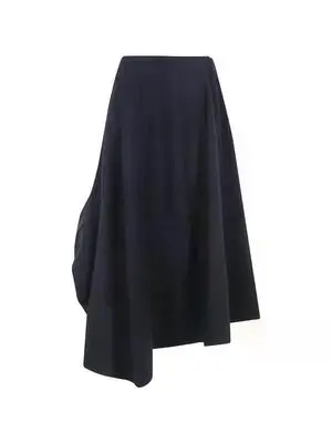 Comme Des Garçons Asymmetric Draped Midi Skirt - Blue