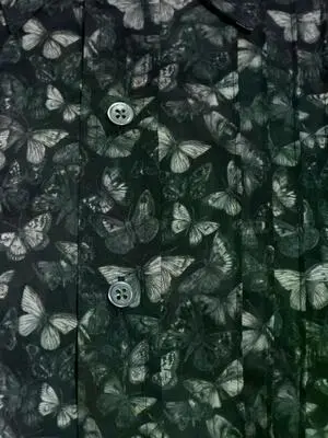 R13 Butterfly-print Oversized Shirt - Black
