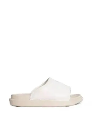 Y3 Logo-print Padded Slides - White