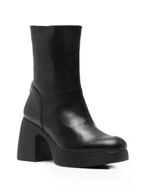 WONDERS Lady 101 Platform Leather Ankle Boots