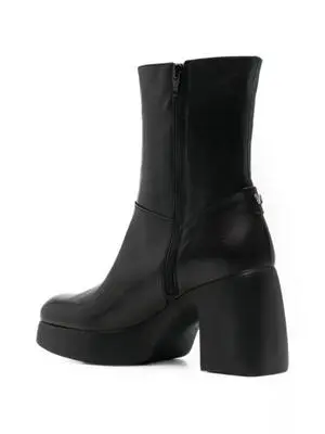 WONDERS Lady 101 Platform Leather Ankle Boots