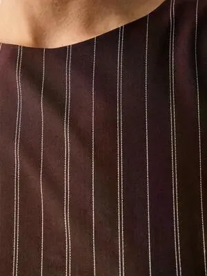 Patrizia Pepe Pinstripe-pattern Sleeveless Midi Dress