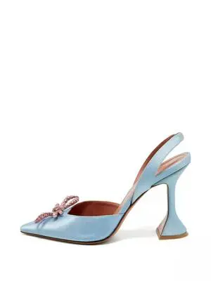 Amina Muaddi Rosie Crystal-embellished Slingback Pumps
