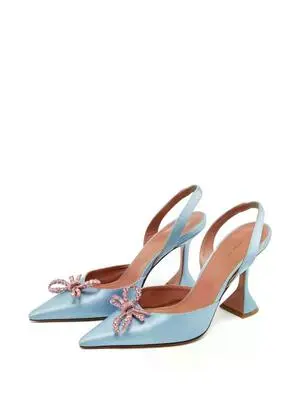 Amina Muaddi Rosie Crystal-embellished Slingback Pumps