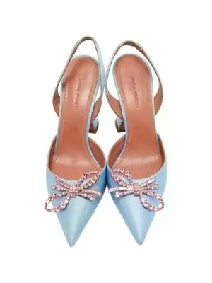 Amina Muaddi Rosie Crystal-embellished Slingback Pumps