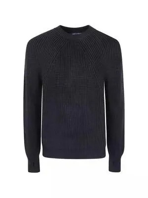 Comme Des Garçons Ribbed-knit Raglan-sleeve Sweater - Black