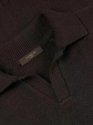 ZANONE Raglan-sleeve Polo-collar Sweater