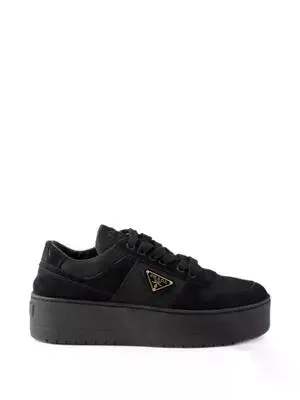 Prada Downtown Bold Re-nylon And Suede Sneakers