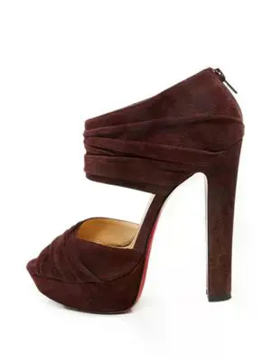 CHRISTIAN LOUBOUTIN Bandra Suede Platform Sandals