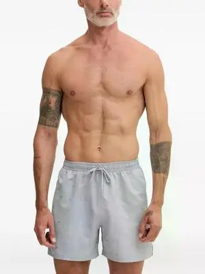Nike Logo-embroidered Drawstring Swim Shorts - Grey