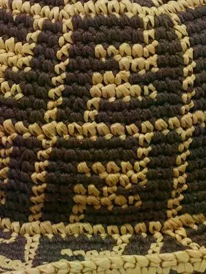 Fendi Patterned Crochet Hat