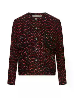 Elie Saab Tweed Button-up Jacket - Black