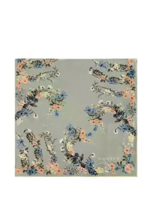 Alexander McQueen Floral-motif Silk Scarf