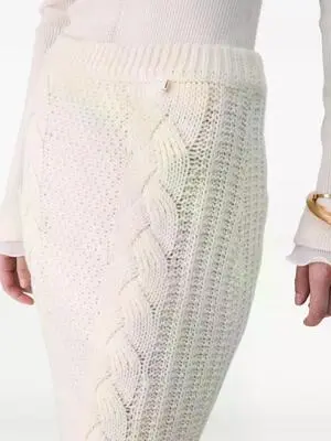 Liu Jo Knit Midi Skirt - White