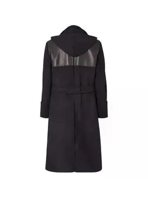 Fendi Leather-panelled Double-breasted Parka