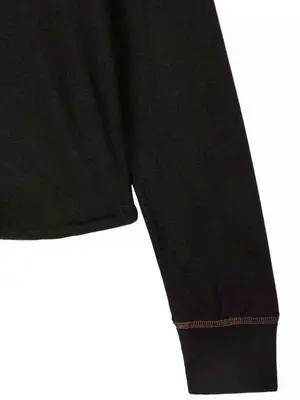 STUDIO TOMBOY Contrast-stitch Drawstring Cardigan