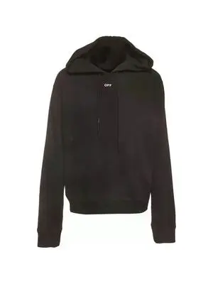 Off-White Stencil Arrow Logo-print Hoodie - Black