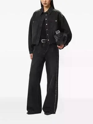 ALLSAINTS Stud-embellished Denim Jacket - Black