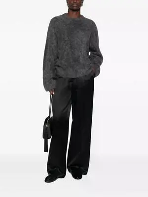 Soft Goat Brushed-finish Crew-neck Sweater